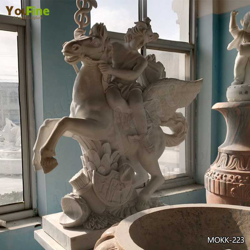 Famous Art Mercury Riding Pegasus Marble Sculpture Replica MOKK-223 ...