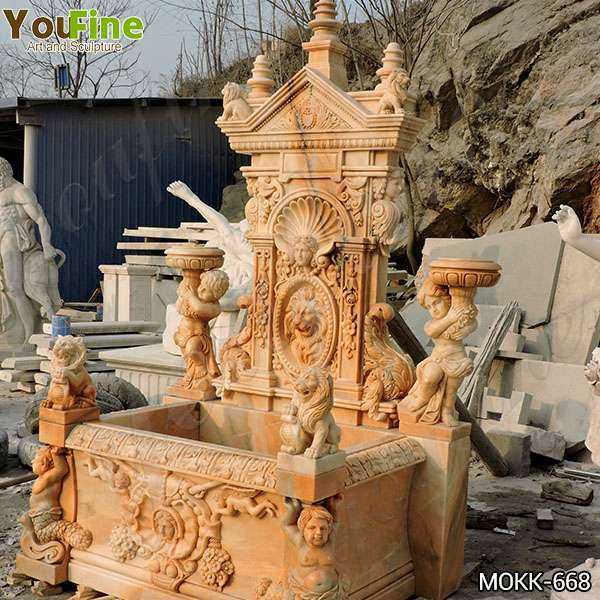 Large Outdoor Marble Statue Wall Fountain for Sale MOKK-668 - YouFine ...