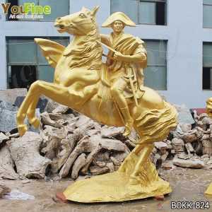 Large Golden Bronze Knight on Horse Statue Suppliers BOKK-824