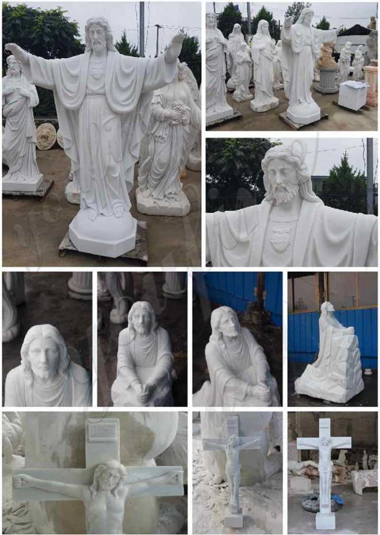 Catholic Large Outdoor Marble Jesus Statue with Hands Open Suppliers ...