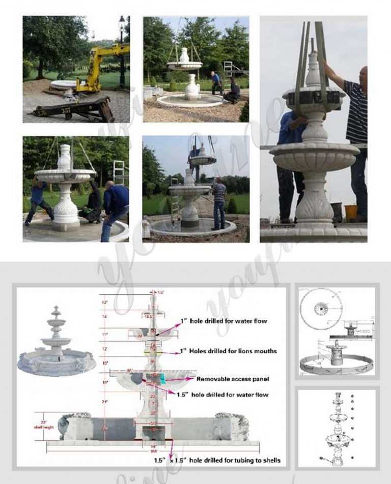 Outdoor Large Greek Marble Statue Water Fountain for Sale MOKK-673