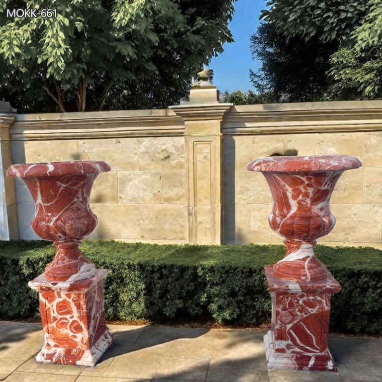 Garden Marble Flower Pots Outdoor Decor Planter - YouFine