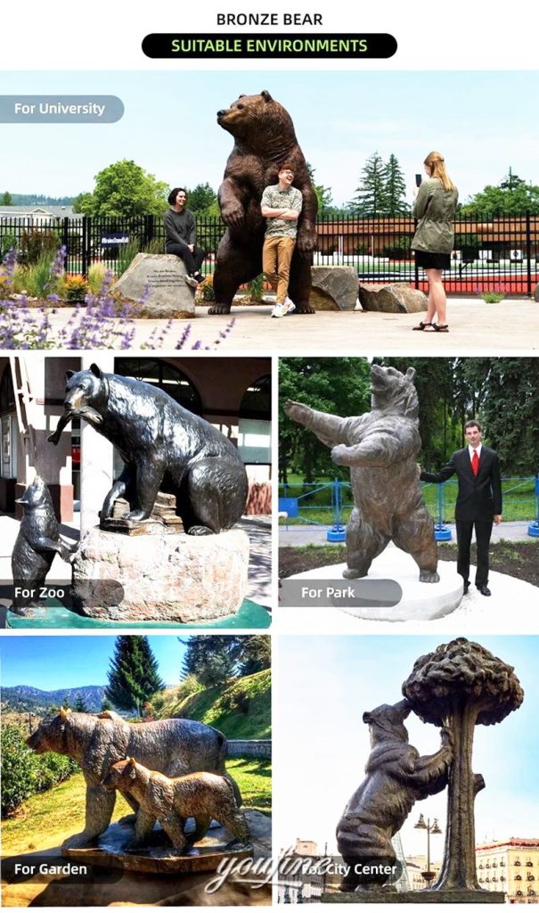 Life Size Grizzly Bear Statue