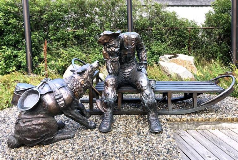 Custom Artistic Bronze Dog and Man Sculpture Design Wholesale BOKK-431 ...
