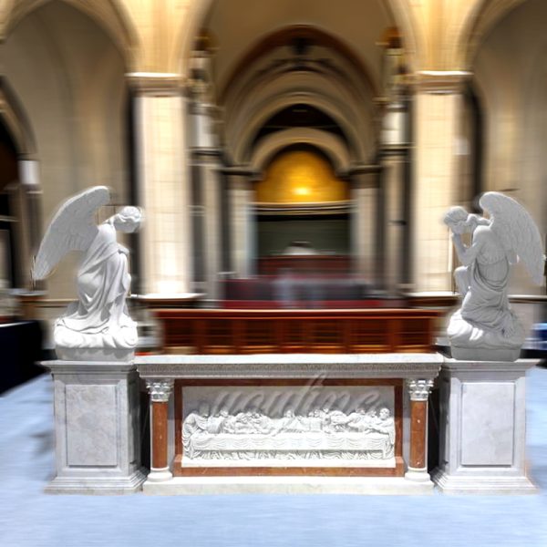 Custom Marble Church Altar Designs with Angel Statue