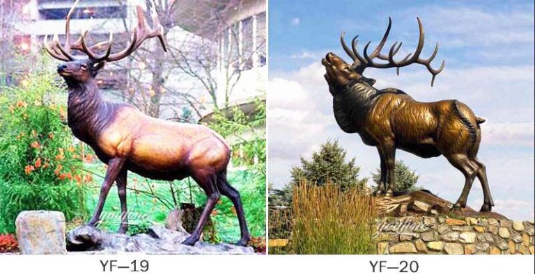 Large Outdoor Bronze Elk Statue Garden Deer Sculpture for Sale BOKK-273 ...