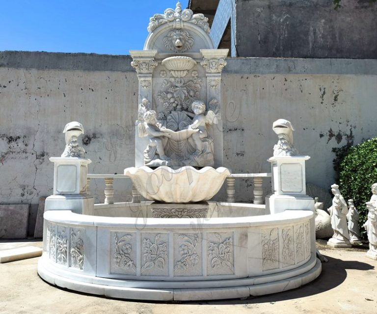 Angel Wall Fountain-marble garden decor