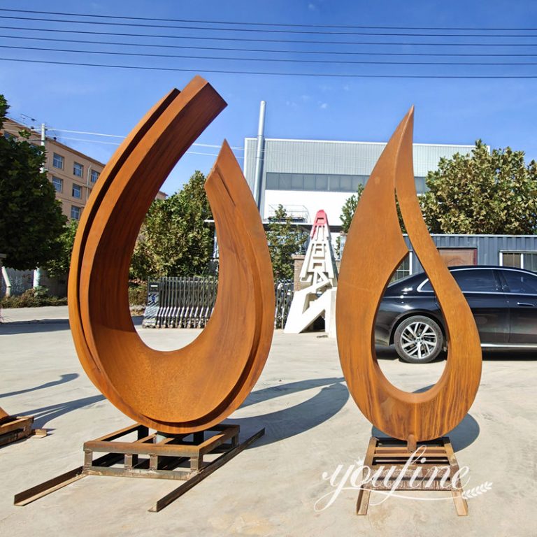 Large Corten Steel Rusted Metal Sculpture