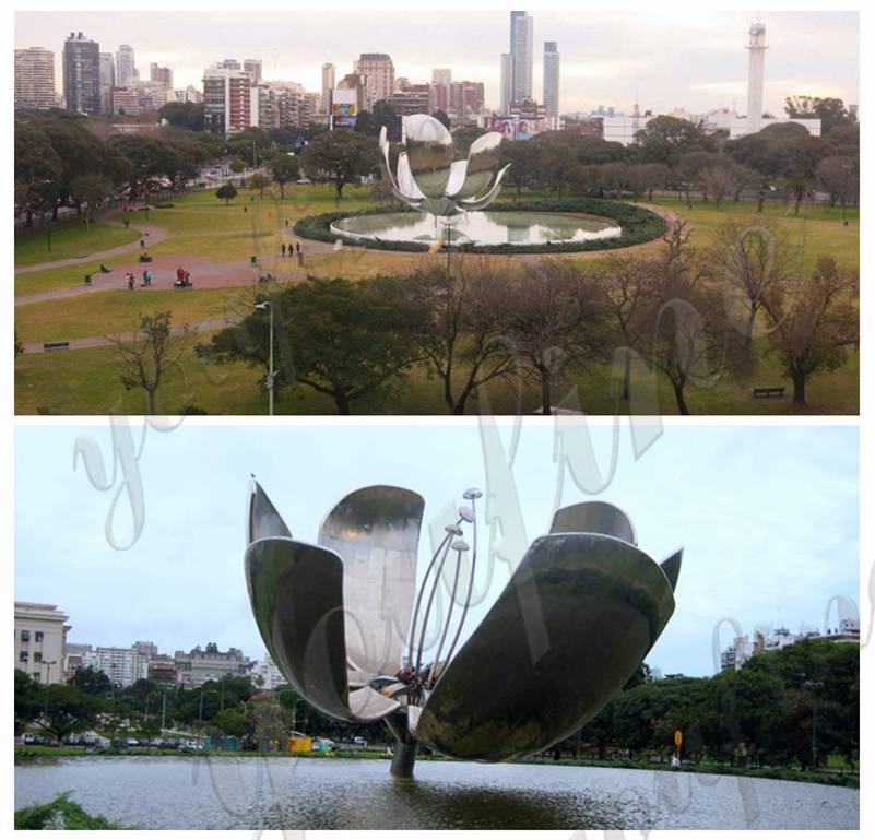 Outdoor Large Garden Metal Flower Stainless Steel Sculpture Factory CSS ...