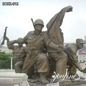 Large Bronze War Memorial Outdoor Military Statues for Sale BOKK-912