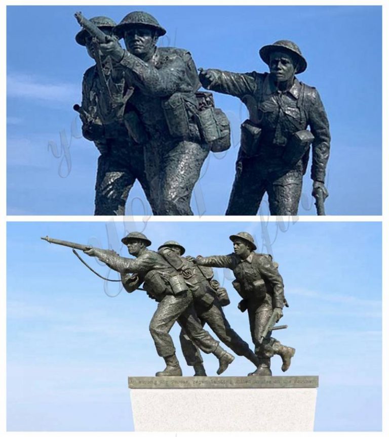 War Memorial Soldier Life Size Military Bronze Statue for Sale BOKK-915