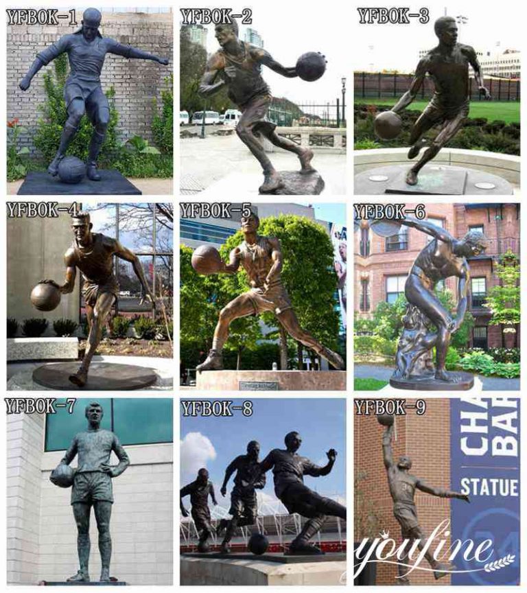 Outdoor Life Size Bronze Football Player Statues for Sale BOKK-941 ...