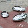 Garden Decor Mirror Polished Stainless Steel Cobblestone Sculpture for ...