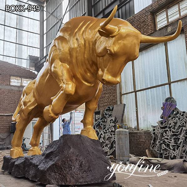 Outdoor Garden Large Bronze Bull Statue For Sale Landmark Decor Bokk 949 Youfine
