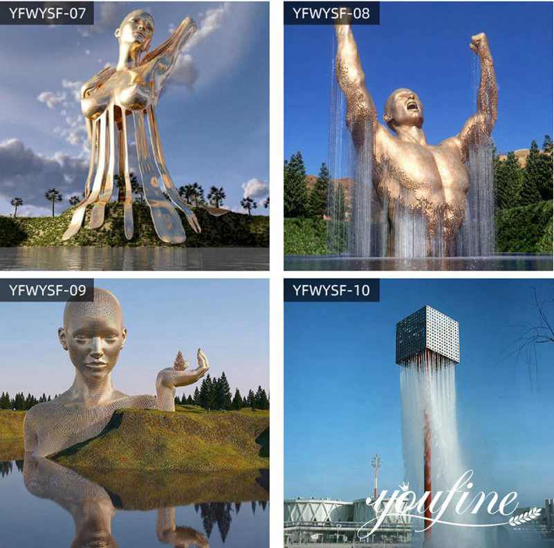 Large Metal Double Figure Sculptures Landscape Decor for Sale CSS-341 ...