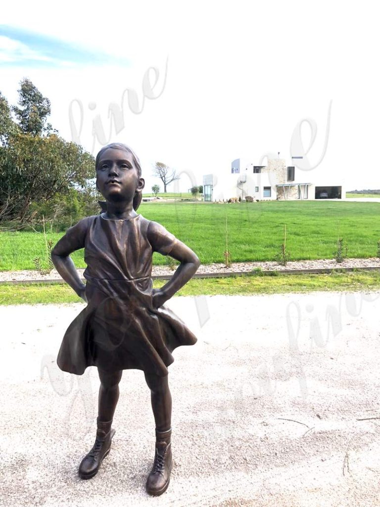 Hot Sale Bronze Fearless Girl Statue Custom Replica for Sale BOKK-21