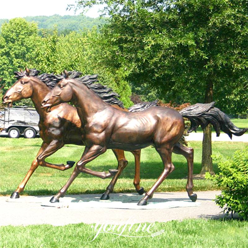 Life Size Western Cowboy Riding Horse Statue for Sale BOKK-240