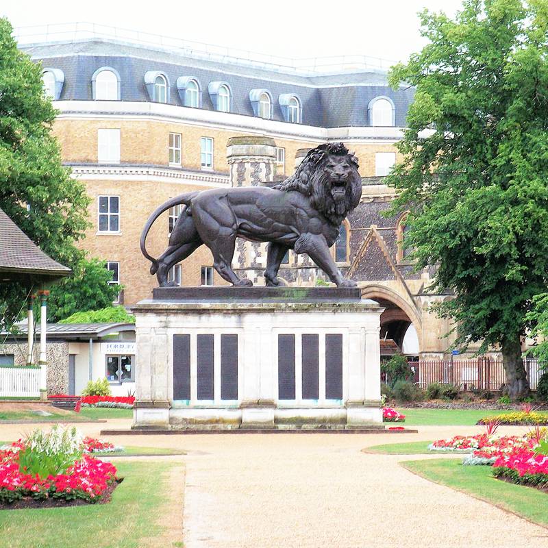 Large Bronze Lion Statues Outdoor Driveway for Sale BOKK-944