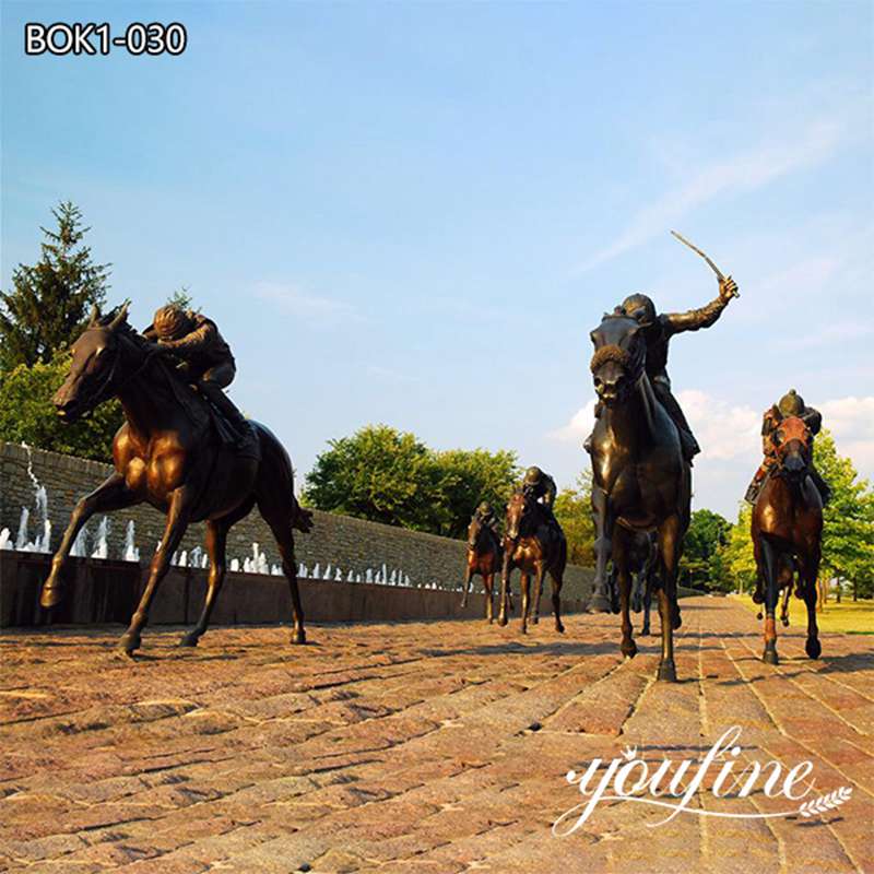Thoroughbred Park Bronze Horse Racing Statues Outdoor Decor-YouFine