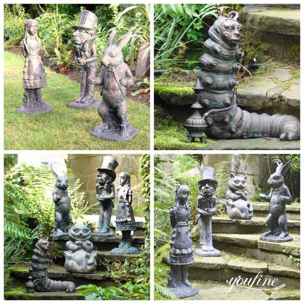 Alice in Wonderland garden statue