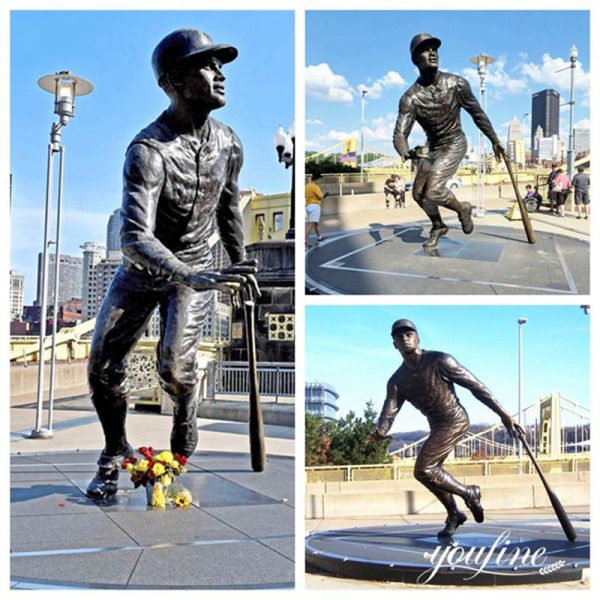 Baseball Player Garden Statue Bronze Famous Sportsman Roberto Clemente ...