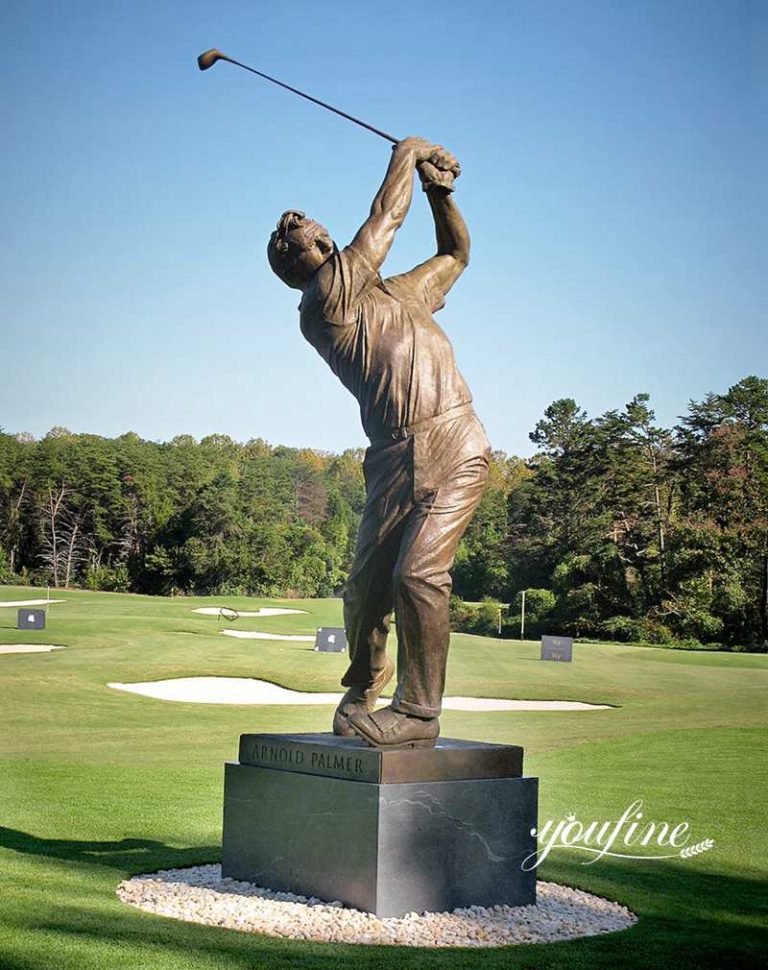 Bronze Outdoor Golf Statue Memorial Arnold Palmer Art Decor for Sale ...