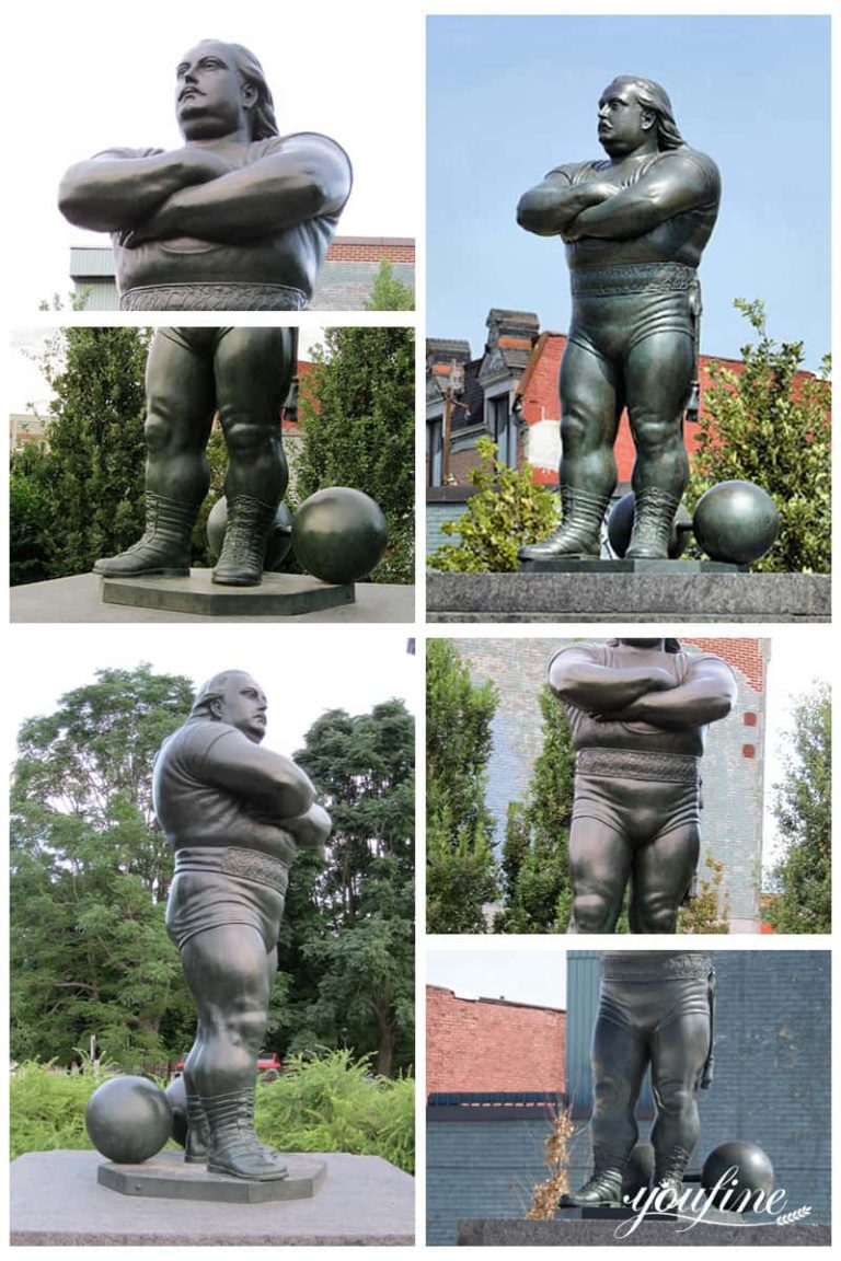 Life Size Bronze Strongman Louis Cyr Statue Outdoor Decor Supplier BOK1-139