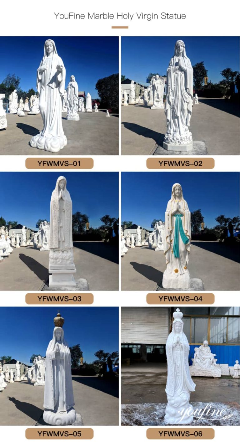 White Marble Our Lady of Knock Statue Religious Decor for Sale CHS-836