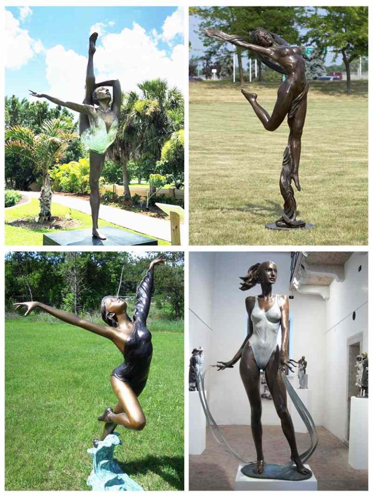 Bronze Life-size Ballerina Garden Statue Dancing Girl Outdoor BOK1-101