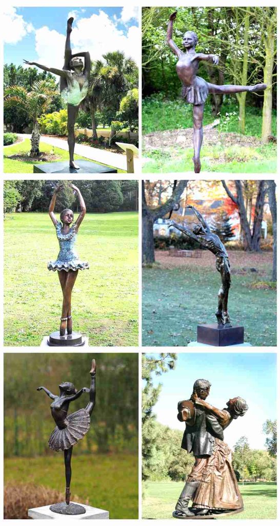 Bronze Life-size Ballerina Garden Statue Dancing Girl Outdoor BOK1-101