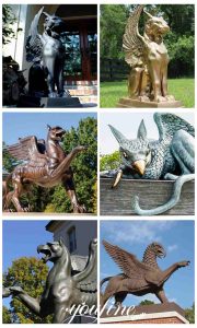 Life-size Bronze Griffin Statue for Sale Outdoor Garden Decor BOK1-131