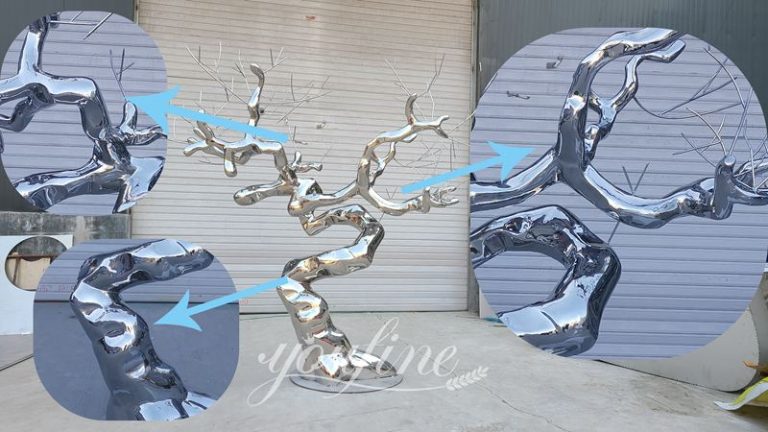 Large Free Standing Metal Tree Sculpture-YouFine