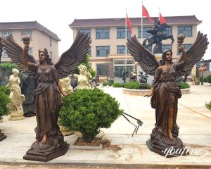 Large Bronze Angel Statue Modern Driveway Gate Design Supplier BOK1-116 ...