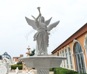Large Tiered Marble Angel Fountain Garden Decor-YouFine