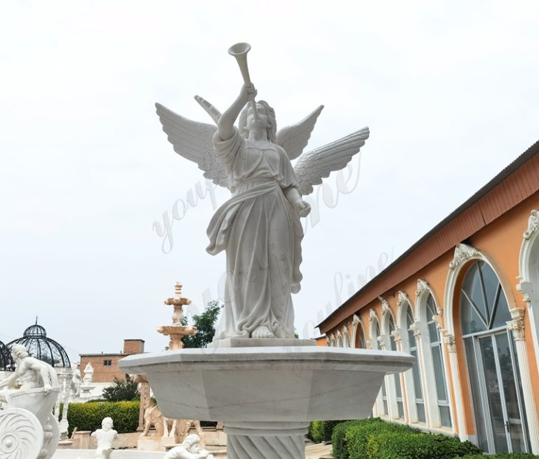 Large Tiered Marble Angel Fountain Garden Decor-YouFine