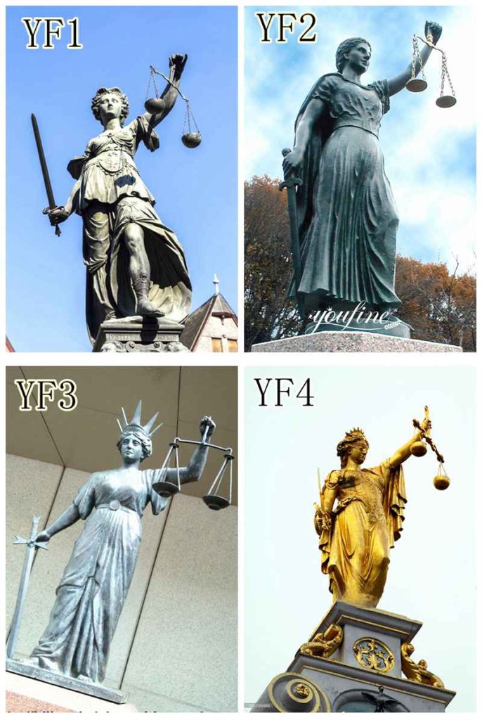 Greek Bronze Lady Justice Statue Art Collection for Sale BOK1-160