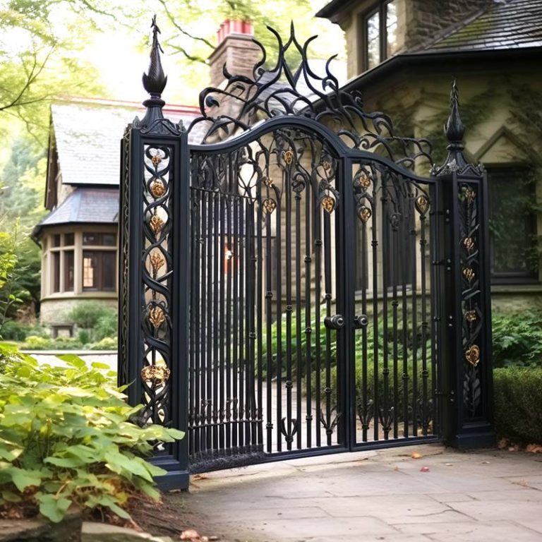 front entry wrought iron gate