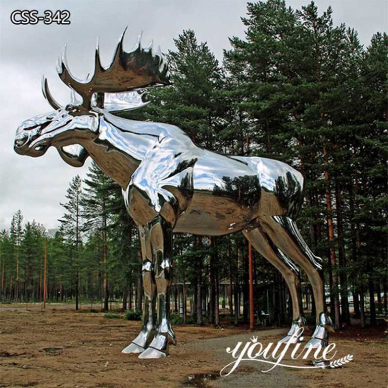 Stainless Steel Outdoor Moose Statue Large Outdoor Decor Supplier CSS ...