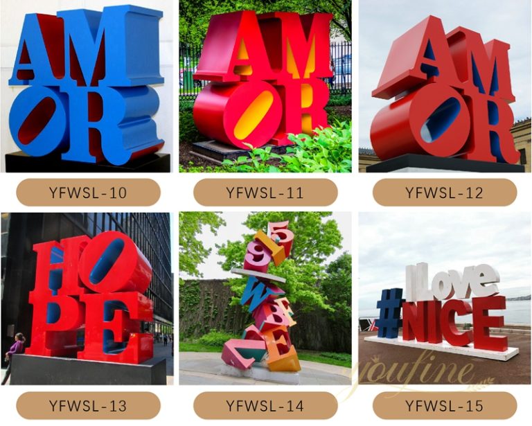 Outdoor Stainless Steel Love Sculpture for Decor CSS-43