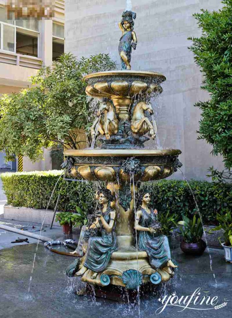 Bronze Garden Statue Water Fountain Outdoor Art for Sale BOK1-204 ...