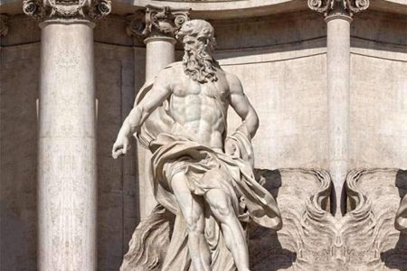 Roman God Uranus Statue