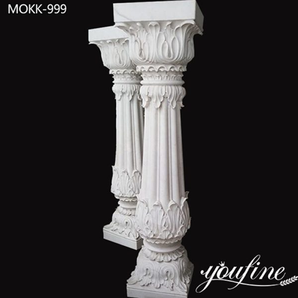 Hand Carved Exquisite White Marble Column Building Decor for Sale MOKK ...