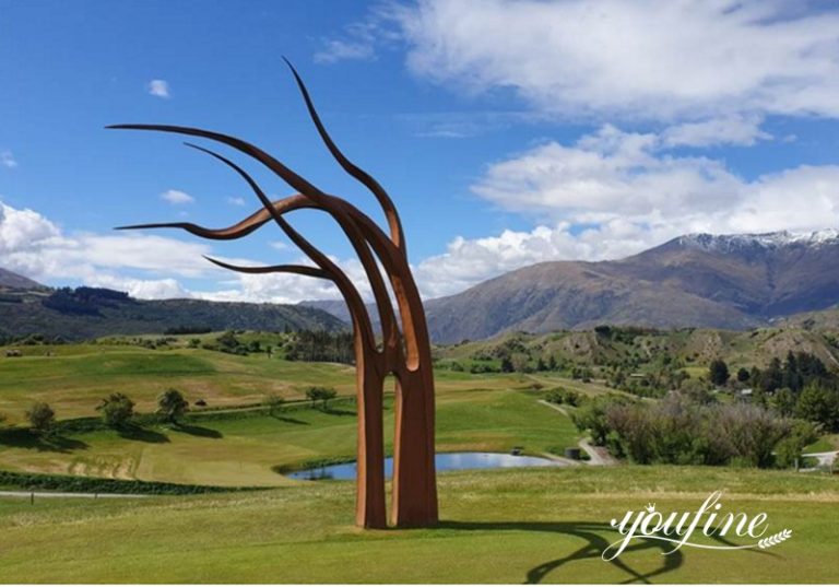 Abstract Corten Steel Tree Sculpture for Sale