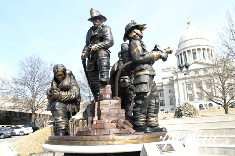 Custom Bronze Firefighter Statues-YouFine Sculpture