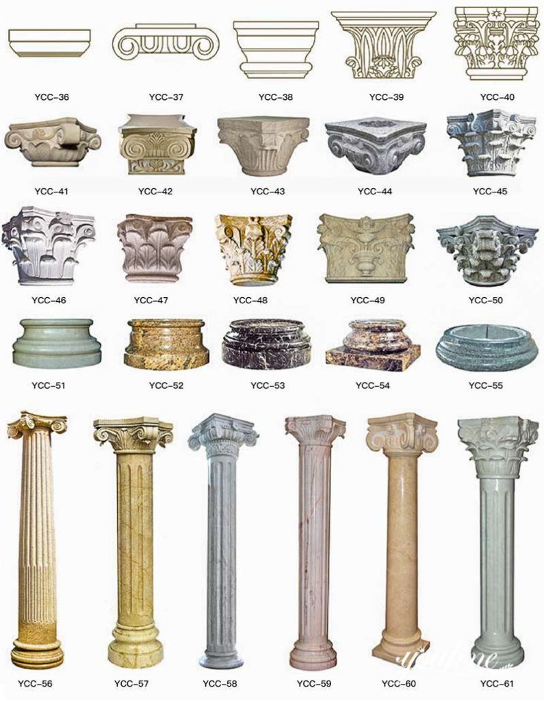 Hand Carved Exquisite White Marble Column Building Decor for Sale MOKK ...