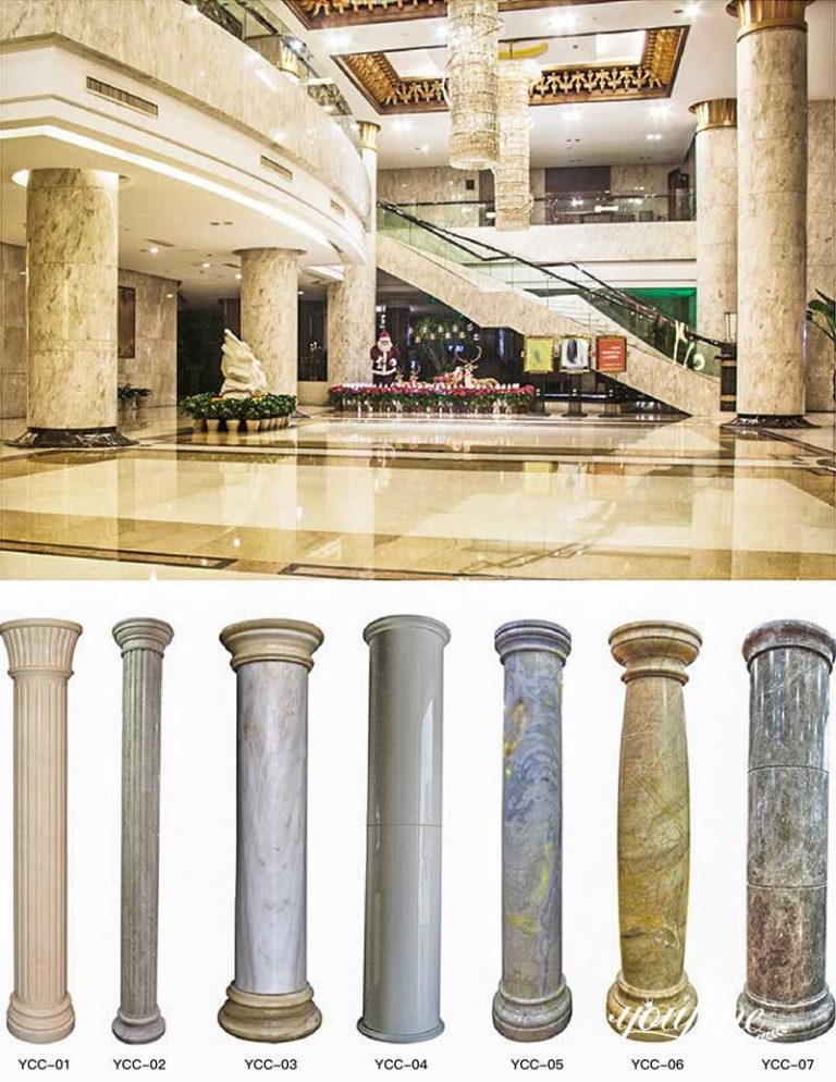 Hand Carved Exquisite White Marble Column Building Decor for Sale MOKK ...