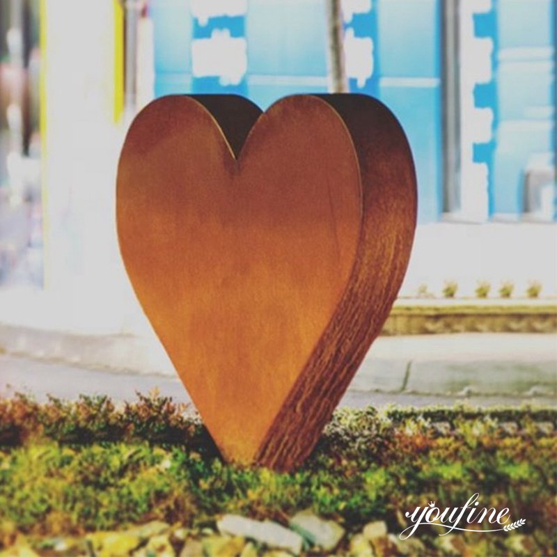 Corten Steel Abstract Metal Heart Sculpture for Garden for Sale CSS-241 ...