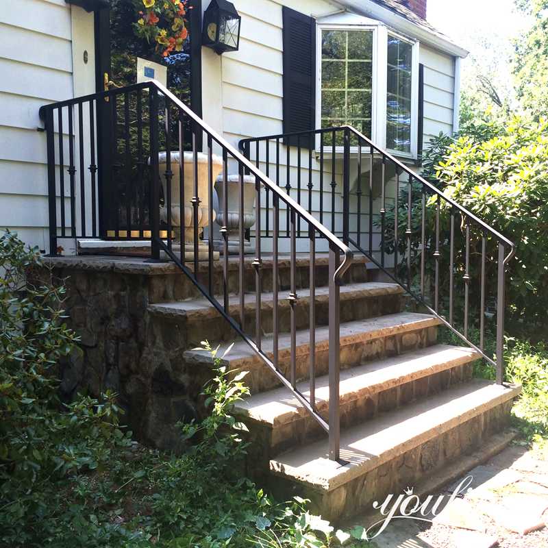 Wrought Iron Stair Railing Outdoor Steps Home Depot Supplier IOK-267 ...