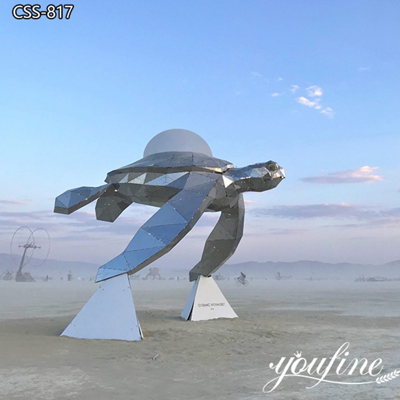 Cosmic Voyager Stainless Steel Turtle Light Art Decor for Sale CSS-817