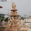 Luxurious Red Marble Fountain with Statue Garden Decor MOK1-011 ...